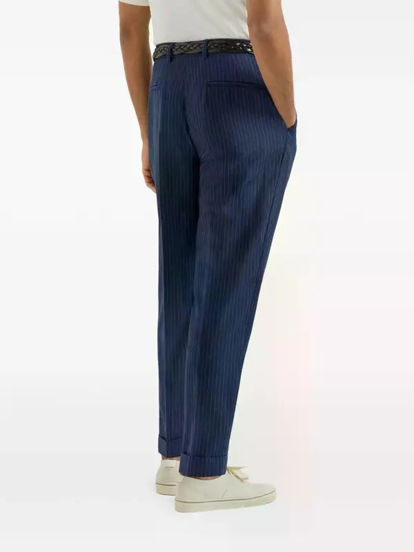 Brunello Cucinelli Pinstripe Trousers - Blue