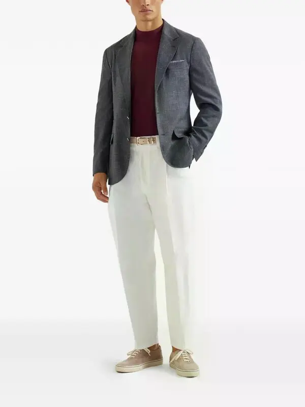 Brunello Cucinelli Slubbed Buttons Blazer