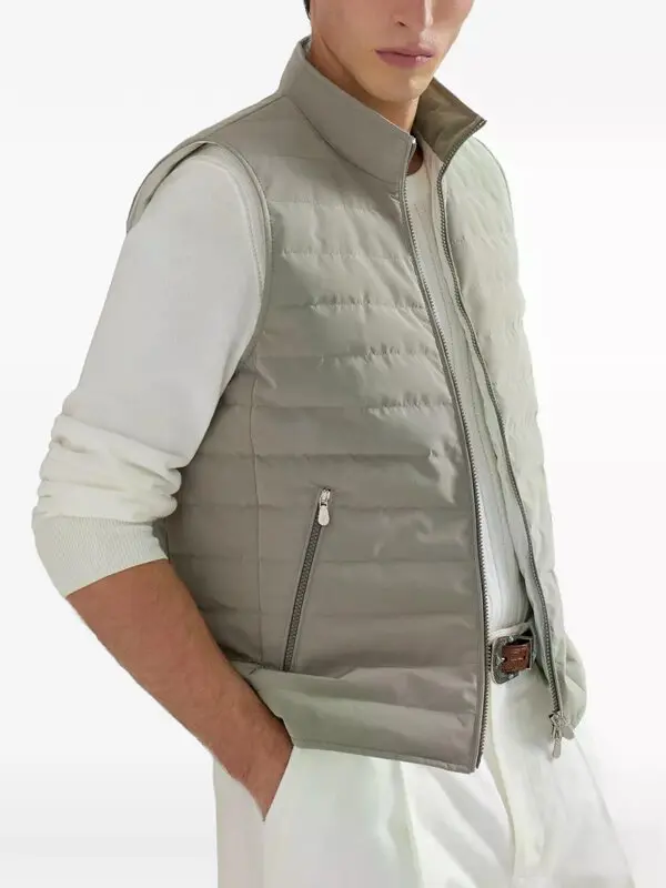 Brunello Cucinelli Padded Gilet - Green