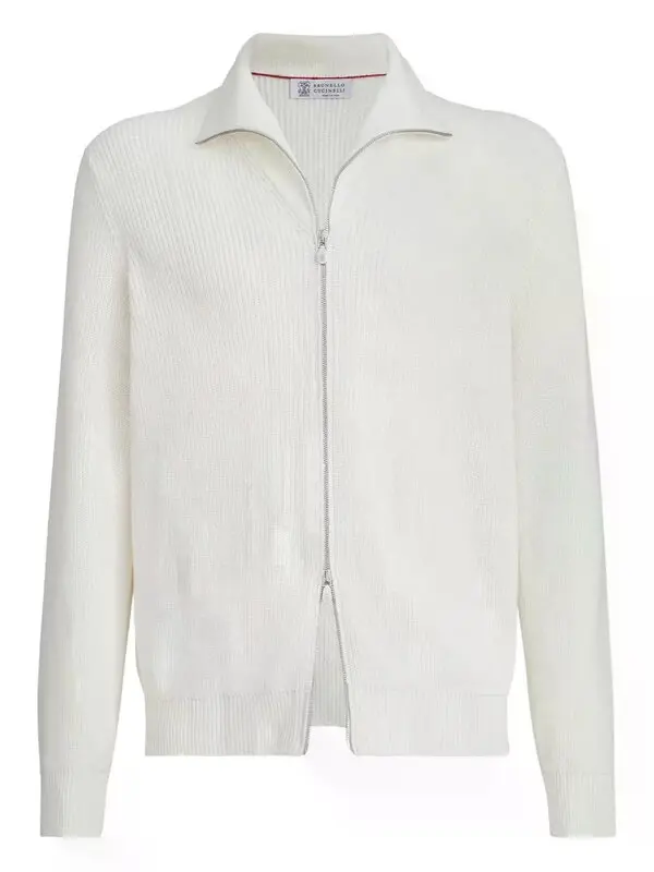 Brunello Cucinelli Zip-fastening Cardigan - White