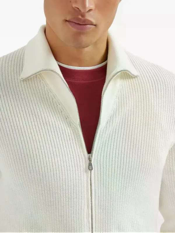 Brunello Cucinelli Zip-fastening Cardigan - White