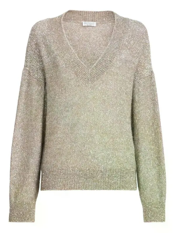 Brunello Cucinelli V-neck Sweater - Neutrals