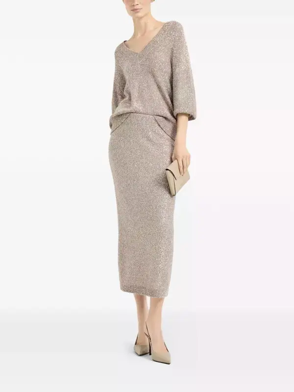 Brunello Cucinelli V-neck Sweater - Neutrals