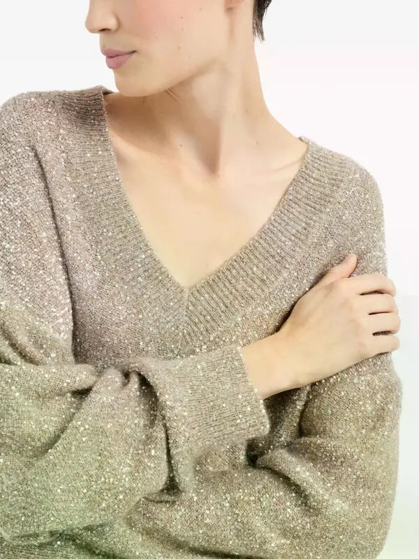 Brunello Cucinelli V-neck Sweater - Neutrals