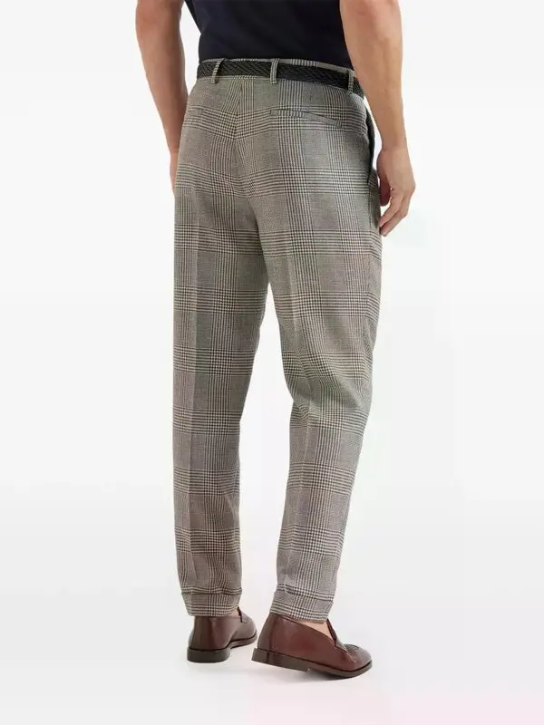 Brunello Cucinelli Check Trousers - Brown