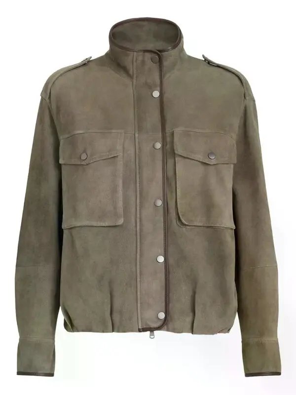 Brunello Cucinelli Leather Jacket - Green