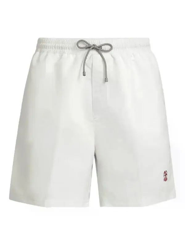 Brunello Cucinelli Drawstring Swim Shorts - White