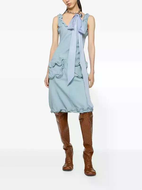 Acne Studios Ruffled Leather Dress