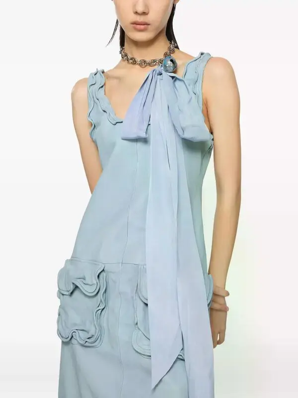 Acne Studios Ruffled Leather Dress