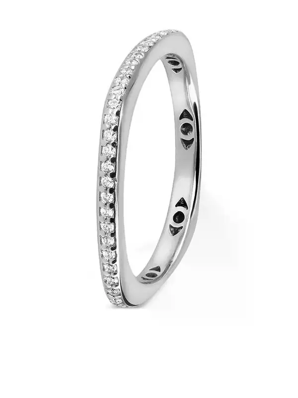 FULLORD 18k Gold Diamond Eternity Ring - White