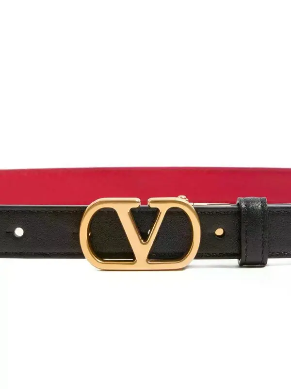 Valentino Garavani Vlogo Signature Reversible Belt - Black