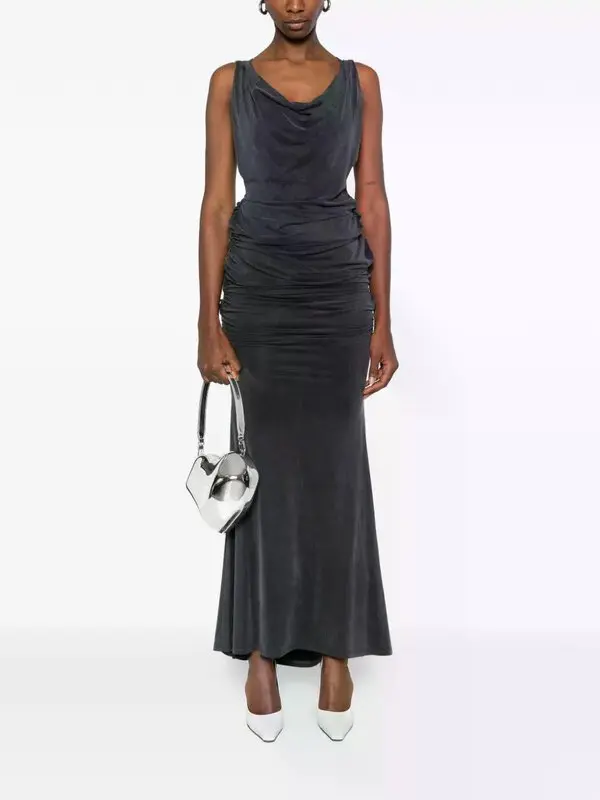VIVIENNE WESTWOOD Liz Cowl-neck Maxi Dress - Grey