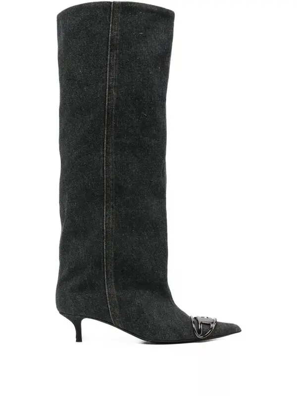 DIESEL® D-venus Boots With Logo Detail - Blue