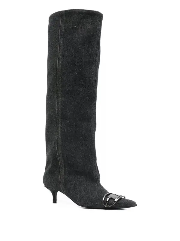 DIESEL® D-venus Boots With Logo Detail - Blue