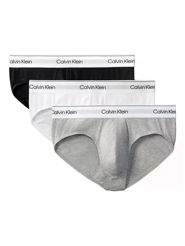 Calvin Klein Logo Waistband 3-pack Briefs - White