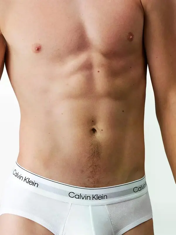 Calvin Klein Logo Waistband 3-pack Briefs - White