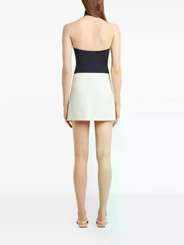 COURREGES Logo Mini Skirt - White