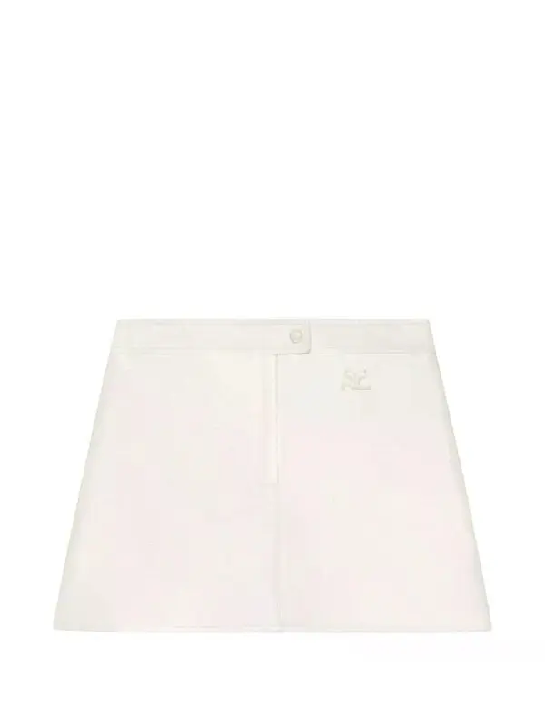 COURREGES Logo Mini Skirt - White