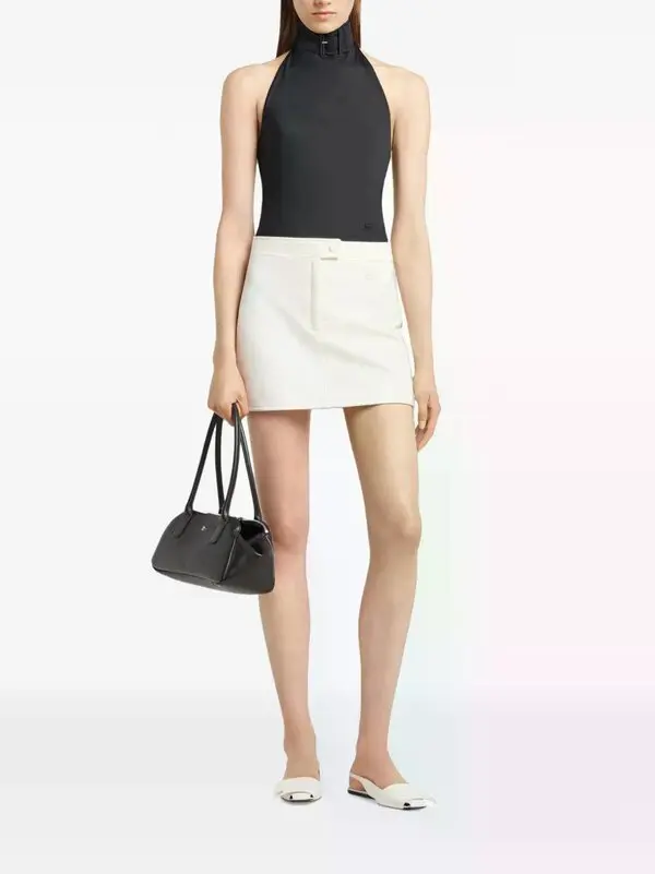 COURREGES Logo Mini Skirt - White