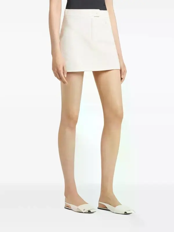 COURREGES Logo Mini Skirt - White