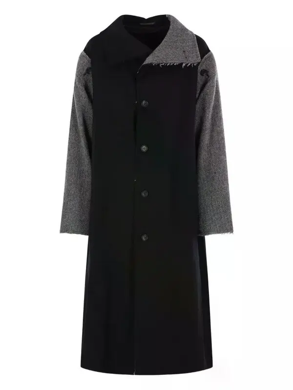 Yohji Yamamoto Herringbone Paneled Coat