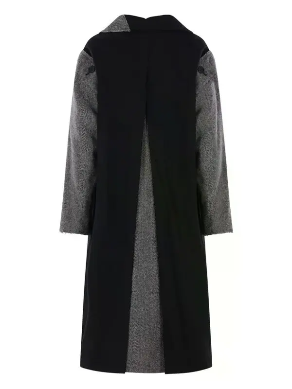 Yohji Yamamoto Herringbone Paneled Coat