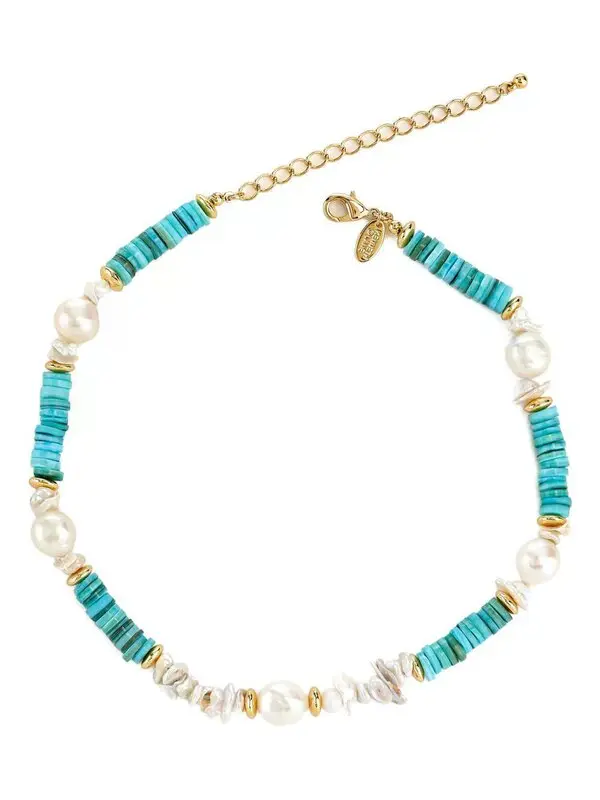 KENNETH JAY LANE Single-row Multi-stone Necklace - Blue