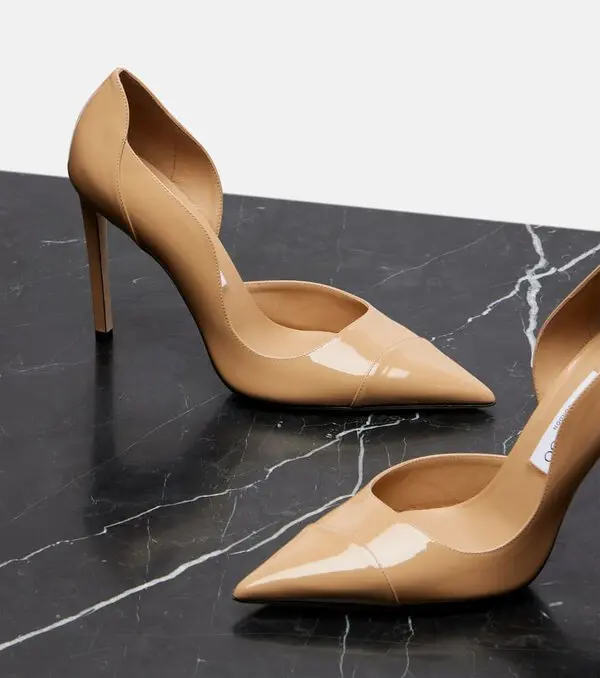 JIMMY CHOO Brigitte 100 Patent Leather Pumps
