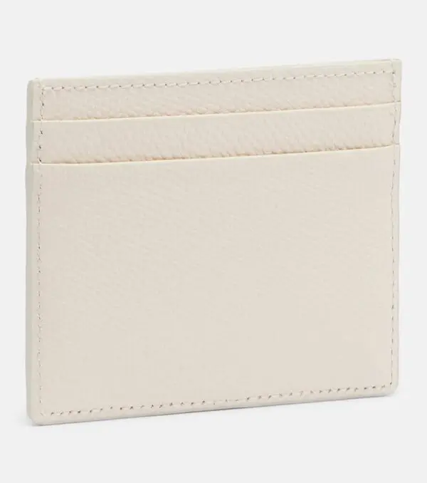 Valentino Garavani Embellished Leather Card Holder - Beige