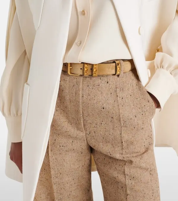 Valentino Garavani Rockstud Suede Belt