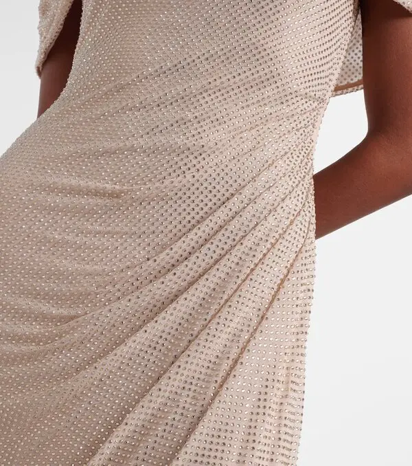 SELF-PORTRAIT Embellished Caped Maxi Dress