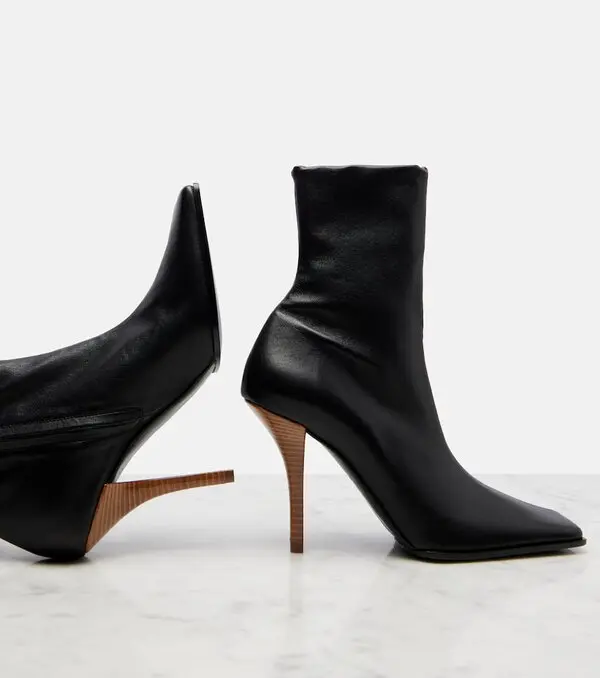 Alaïa Leather Ankle Boots