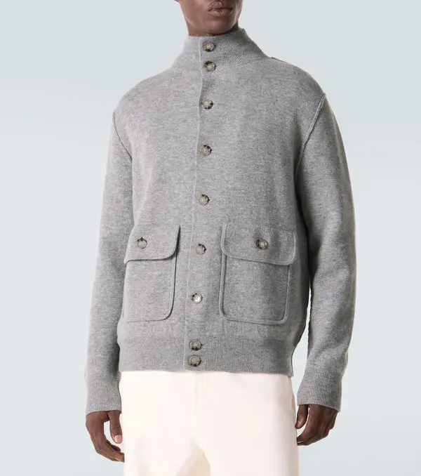 ALLUDE Wool And Cashmere Jacket - Grey