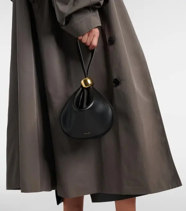 AMANU Zambia Small Leather Top-handle Bag - Black