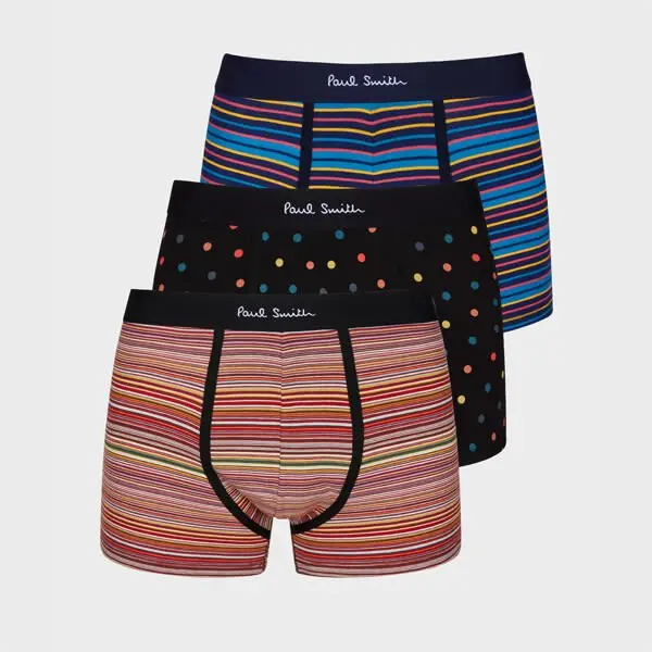Paul Smith Spot And Stripe Mix Boxer Briefs Three Pack - Multicolour