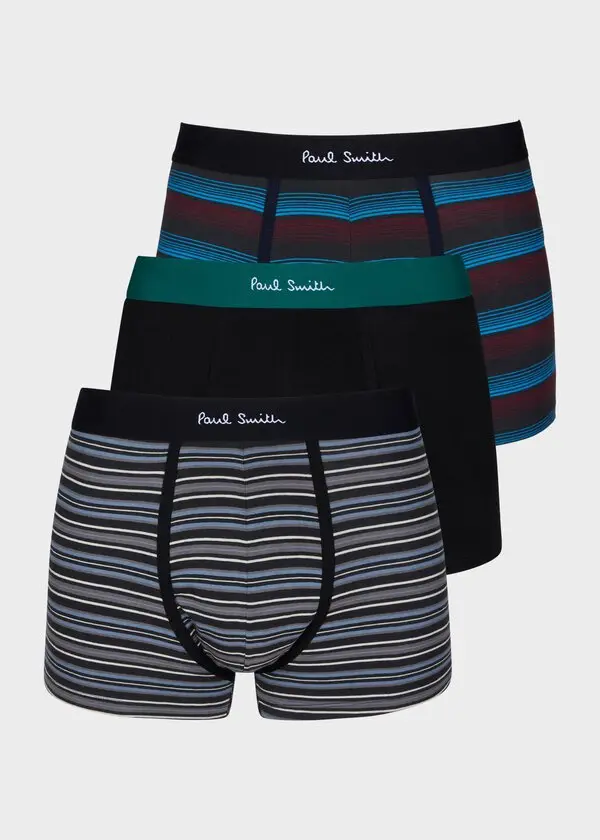 Paul Smith Stripe Mixed Boxer Briefs Three Pack - Multicolour