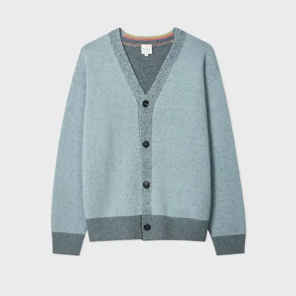 Paul Smith Light Lambswool Cardigan - Blue