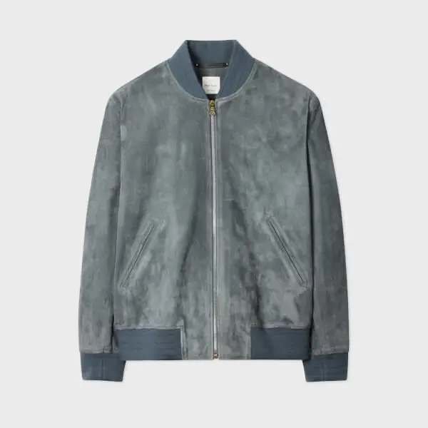 Paul Smith Steel Suede Bomber Jacket