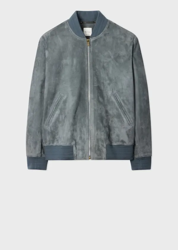 Paul Smith Steel Suede Bomber Jacket