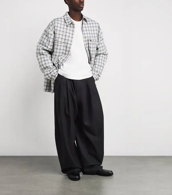 WILLY CHAVARRIA Virgin Wool Cascada Tailored Trousers