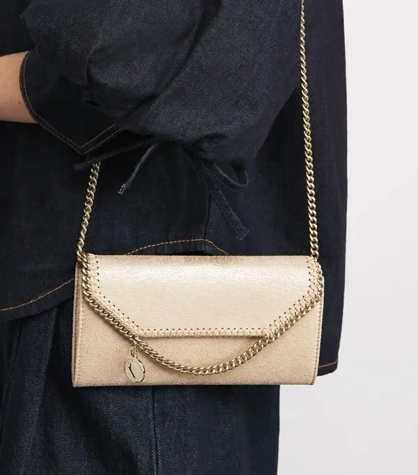 Stella McCartney Falabella Chain Wallet - Ivory