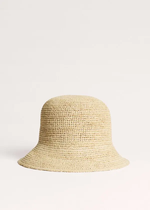 ME+EM Raffia Bucket Hat - Natural