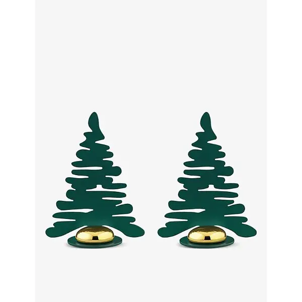 ALESSI Barkplace Tree Resin-coated Steel Place Card Holders Set Of 2 - Nocolor