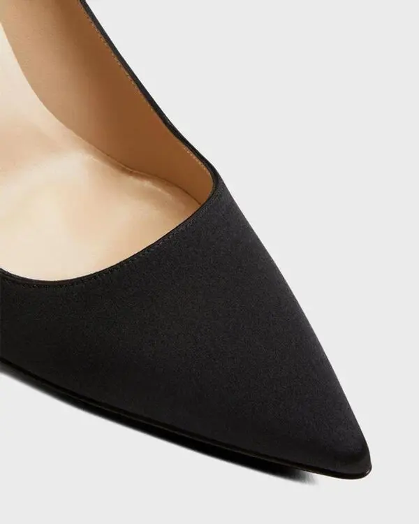 Manolo Blahnik Bb 90mm Satin Pumps - Black