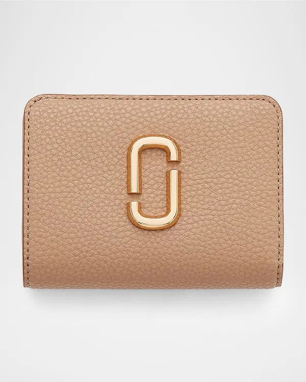 Marc Jacobs The Pebble J Marc Mini Compact Wallet - Camel