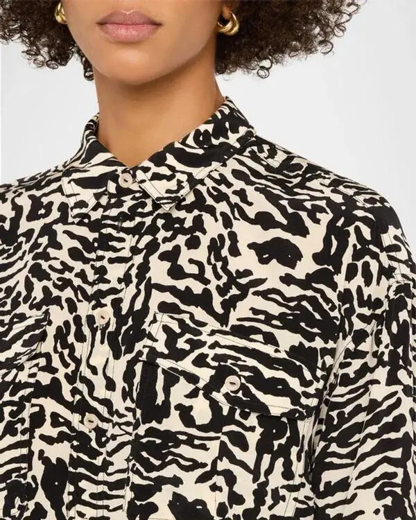 Ulla Johnson Soren Floral Silk Button-front Shirt - Spotted Ja