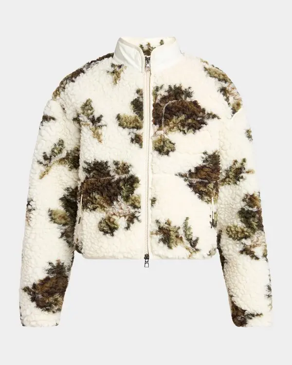 Moncler Zip-up Fleece Cardigan - Whtpat