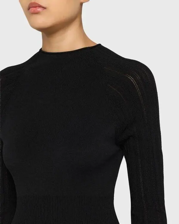3.1 Phillip Lim Long-sleeve Mock-neck Top - Black