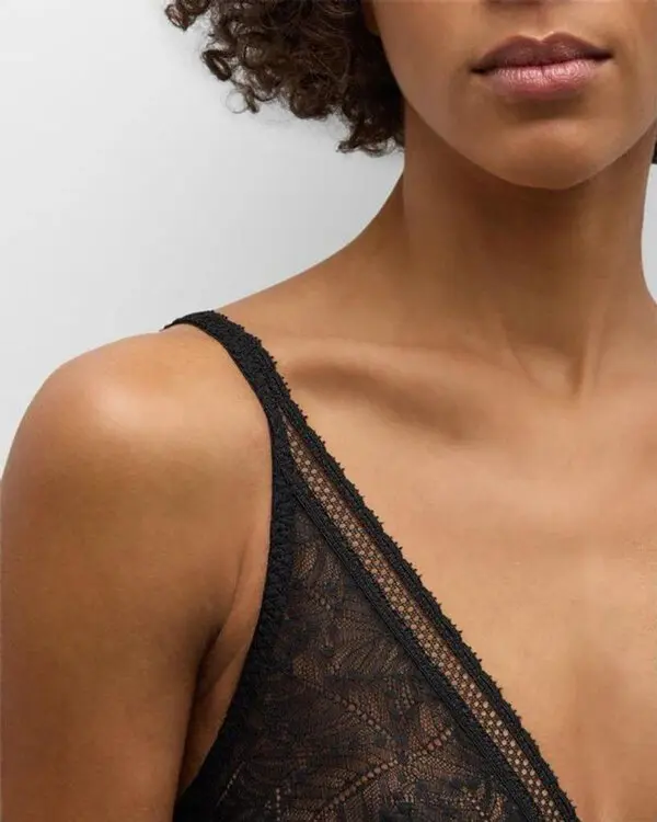 Simone Perele Comete Lace-trim Tulle Bralette - Black
