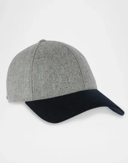 VARSITY HEADWEAR Virgin Wool Mid Profile 6-panel Baseball Cap - Clay Grey